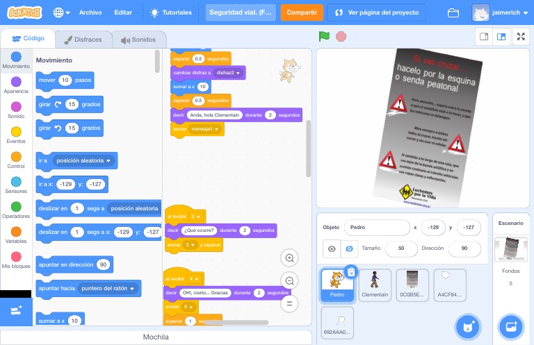 Seguridad Vial. (FASE 3) On Scratch 2 | PDF | Informática | Desarrollo ...