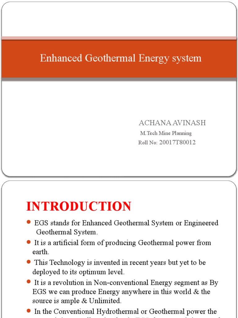 Enhanced Geothermal Energy System | PDF | Geothermal Energy | Petroleum ...