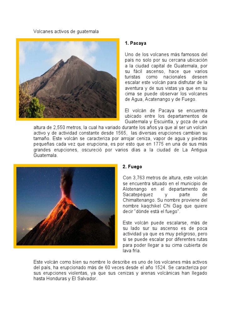 Nombres De Volcanes Activos Conoce Los Volcanes Activos Más