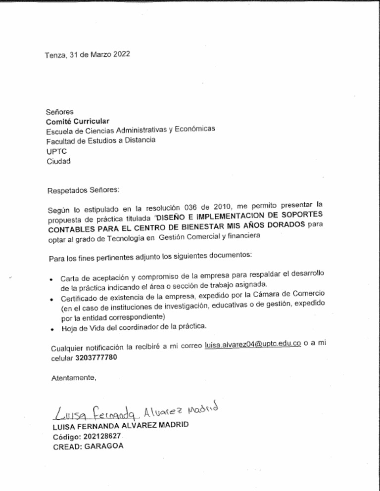 Carta de Presentacion - Propuesta - Ante - Comite - Curricular ... Carta de Presentacion - Propuesta - Ante - Comite - Curricular ...