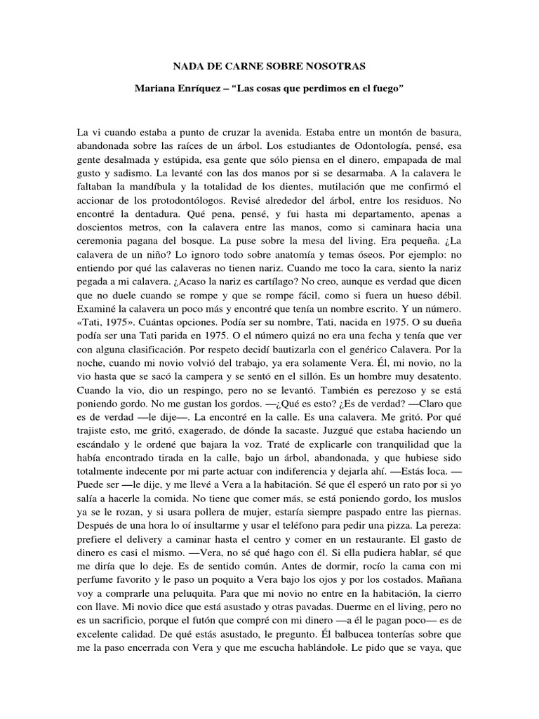 Nada de Carne Sobre Nosotras. | PDF
