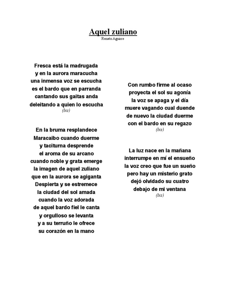 Aquel Zuliano | PDF | Poesía