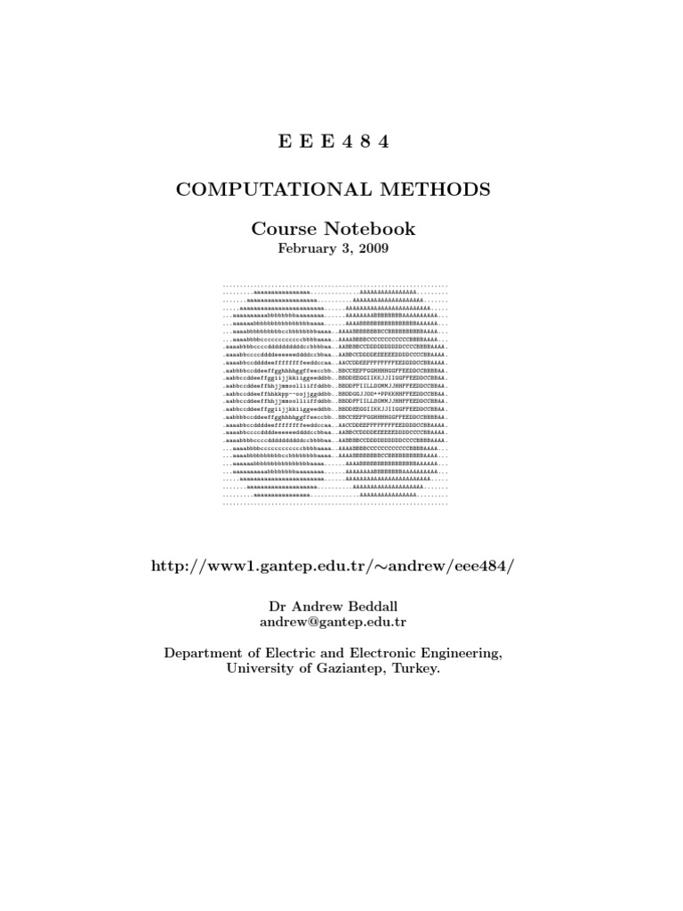 EEE484 Note Book | PDF | Numerical Analysis | Derivative