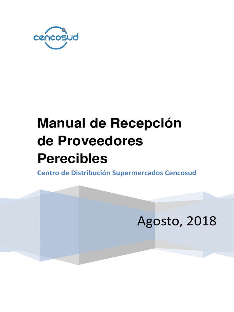 Manual de Recepción Proveedores PERECIBLE (Agosto2018) | PDF | Logística | Paleta