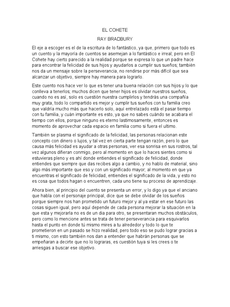 El Cohete | PDF | Felicidad