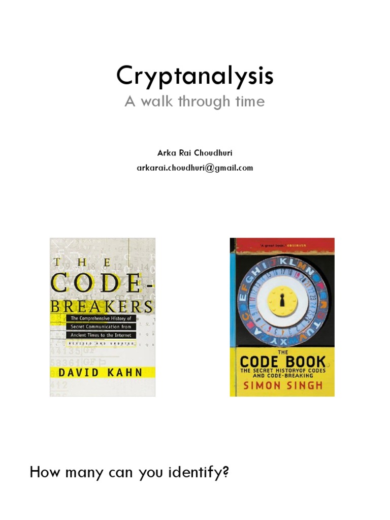 A Brief History of Cryptanalysis | PDF | Cryptanalysis | Cipher