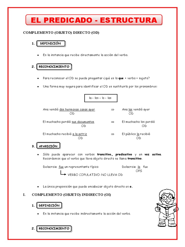 Predicado - Ficha | PDF | Lingüística | Ciencia cognitiva
