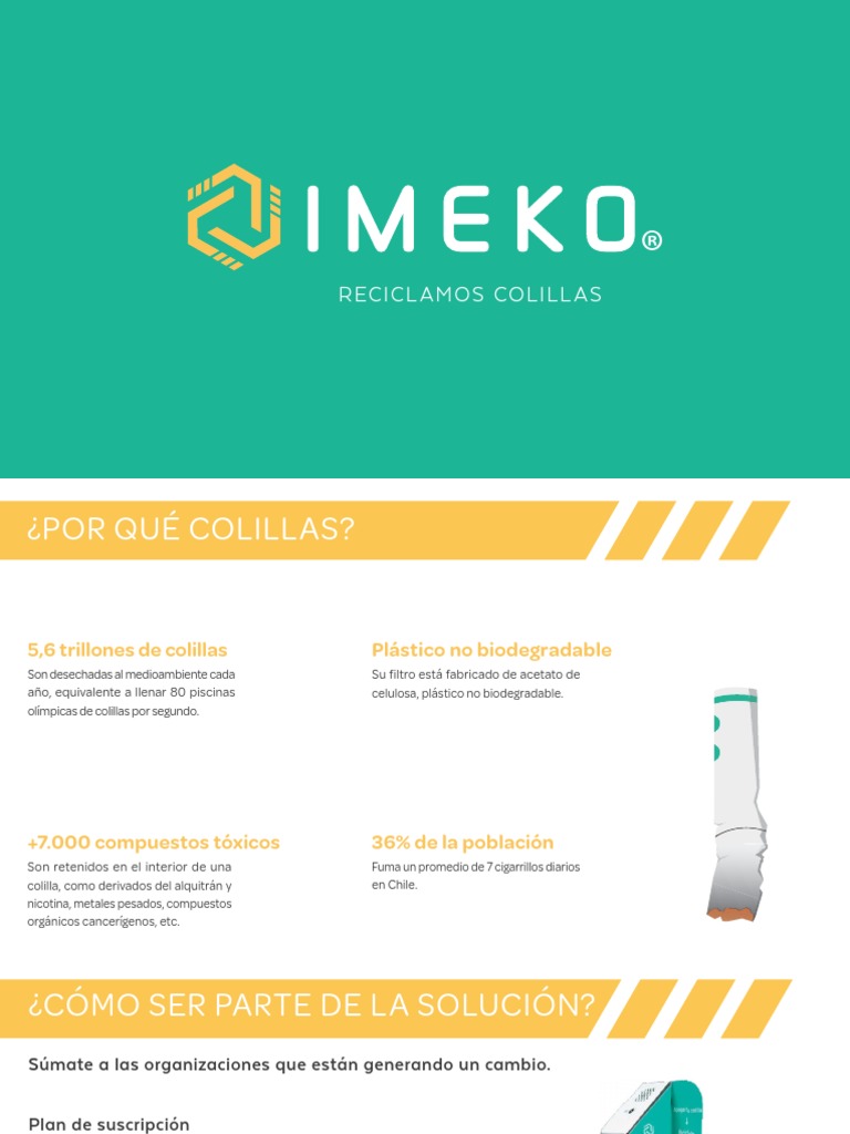 IMEKO - Reciclemos Colillas | PDF | El plastico | Residuos