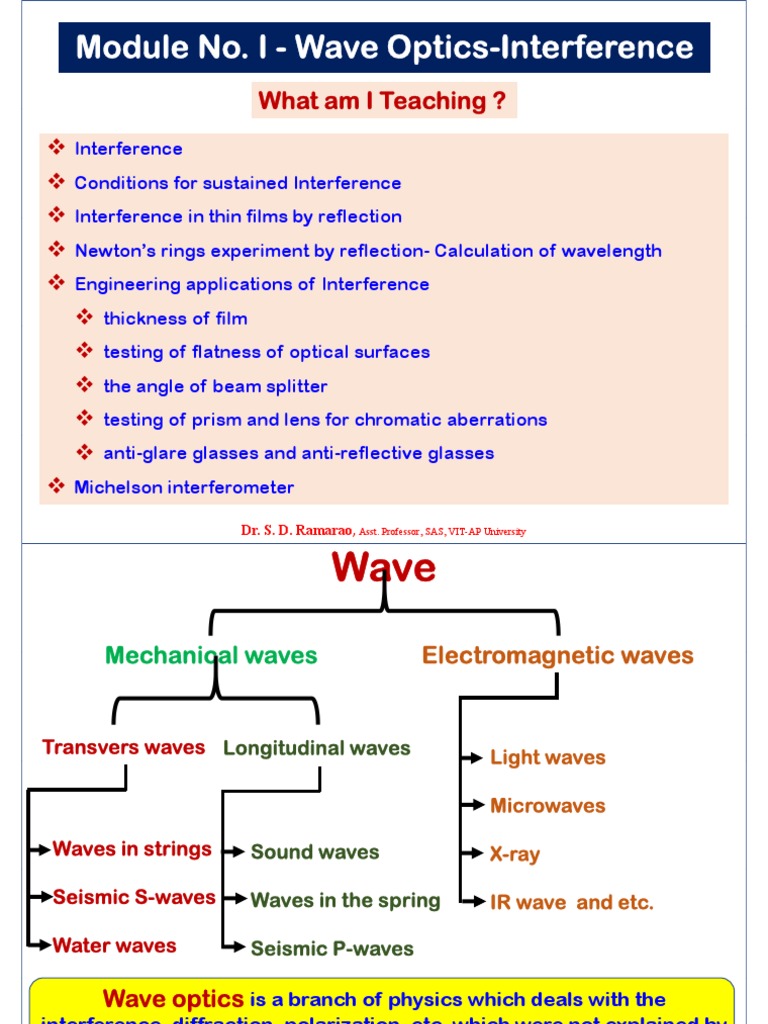 Wave Optics for Engineering Students | PDF | Coherence (Physics) | Waves