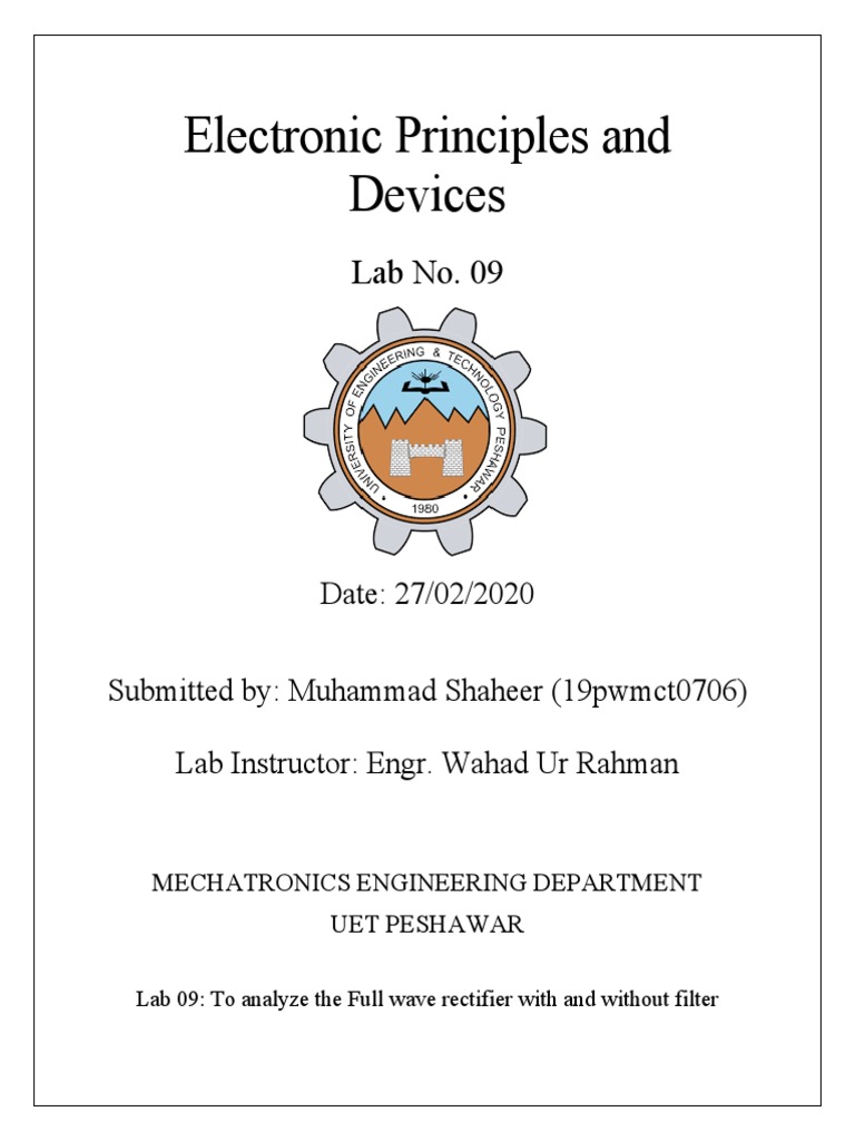 EPD Lab#9 | PDF | Rectifier | Direct Current