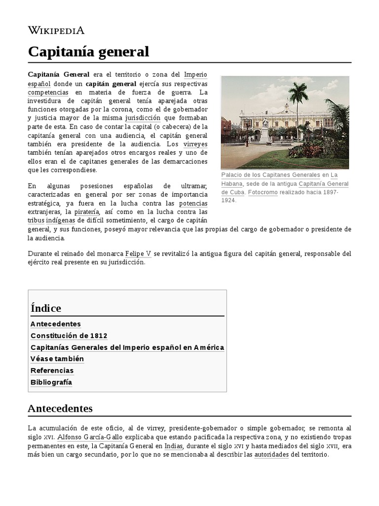 Capitanías Generales en América | PDF | España