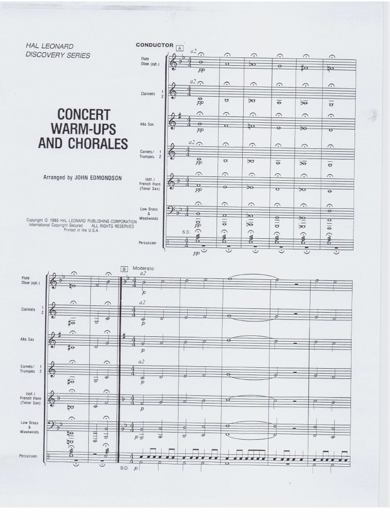 Orchestral Warmups For Wind Orchestra | PDF