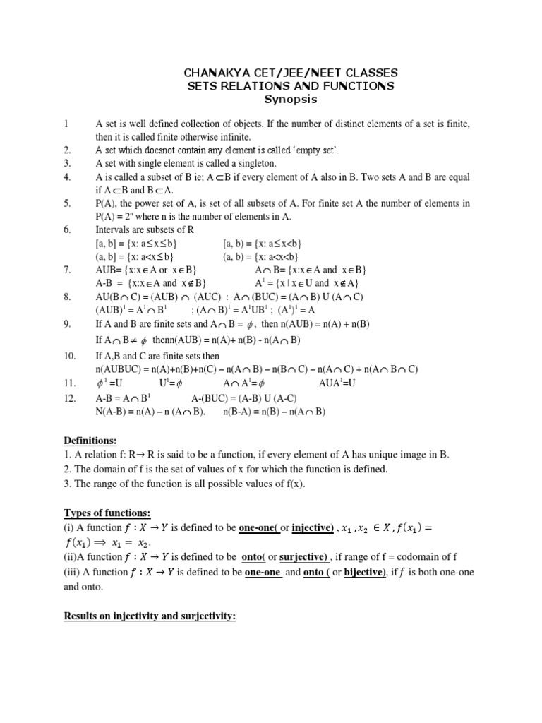 Chanakya Cet | PDF | Function (Mathematics) | Elementary Mathematics
