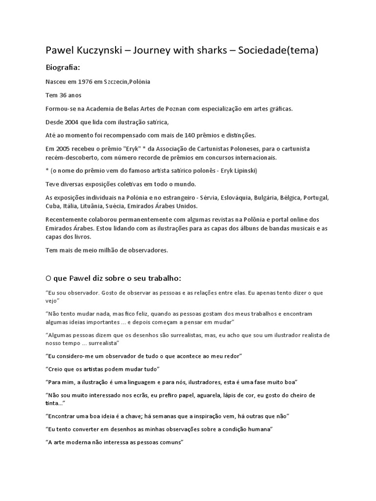 Pawel - Apreciação Crítica Cartoon | PDF | Celulares | Comunicação