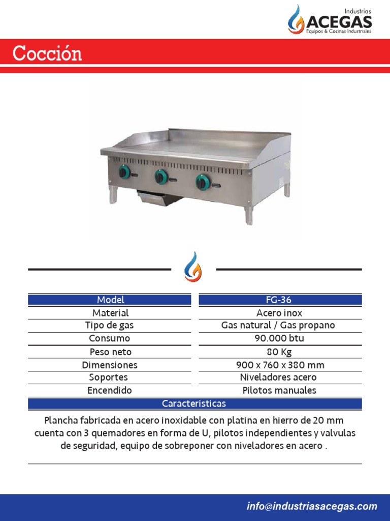 Catalogo 2020 Industrias Acegas | PDF | Estufa de cocina | Acero