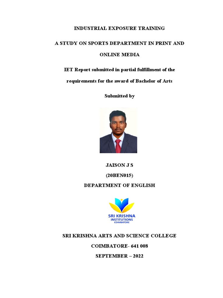 Iet Report 20ben015 | PDF | Publishing | Communication