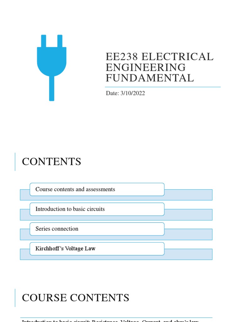 Lec 1 - EE238 Electrical Engineering Fundamental | PDF | Electric Power | Electrical Network