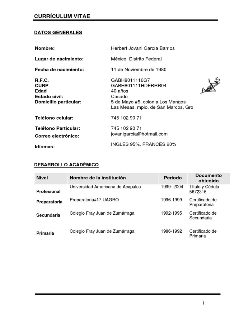 Curriculum Jovani Garcia Updated Junio 2021 | PDF | México | Informática