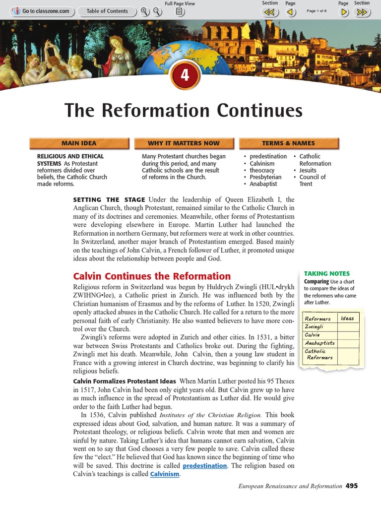 17.4 The Reformation Continues | PDF | Protestantism | John Calvin