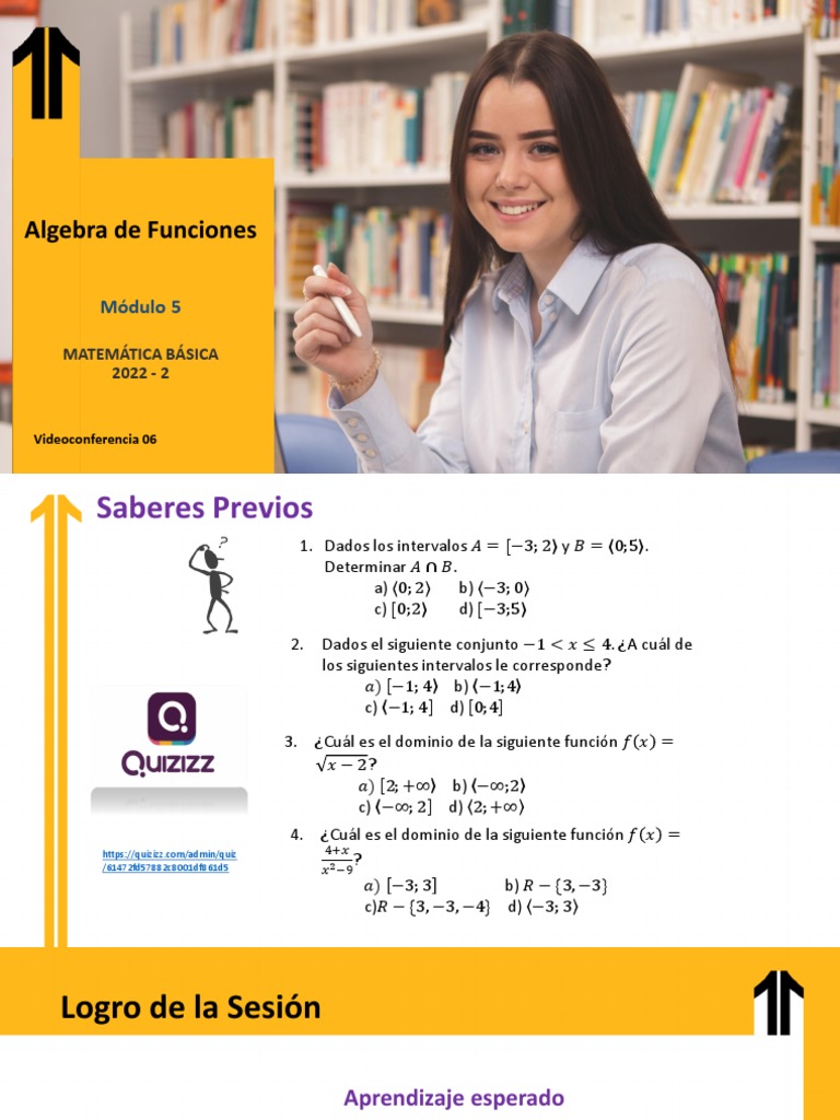 Semana 6 - Algebra de Funciones - Cleaned | PDF | Función (Matemáticas) | Intervalo (Matemáticas)