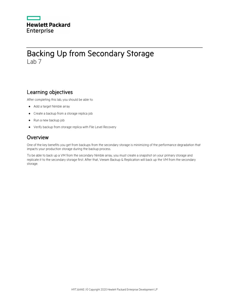 H9tj6aae Lab07 | PDF | Backup | Replication (Computing)