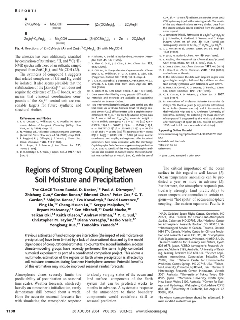 Koster Et Al., 2004 | PDF | Climate | General Circulation Model