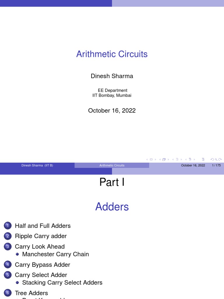Arithmetic | Download Free PDF | Electronic Circuits | Computer Engineering