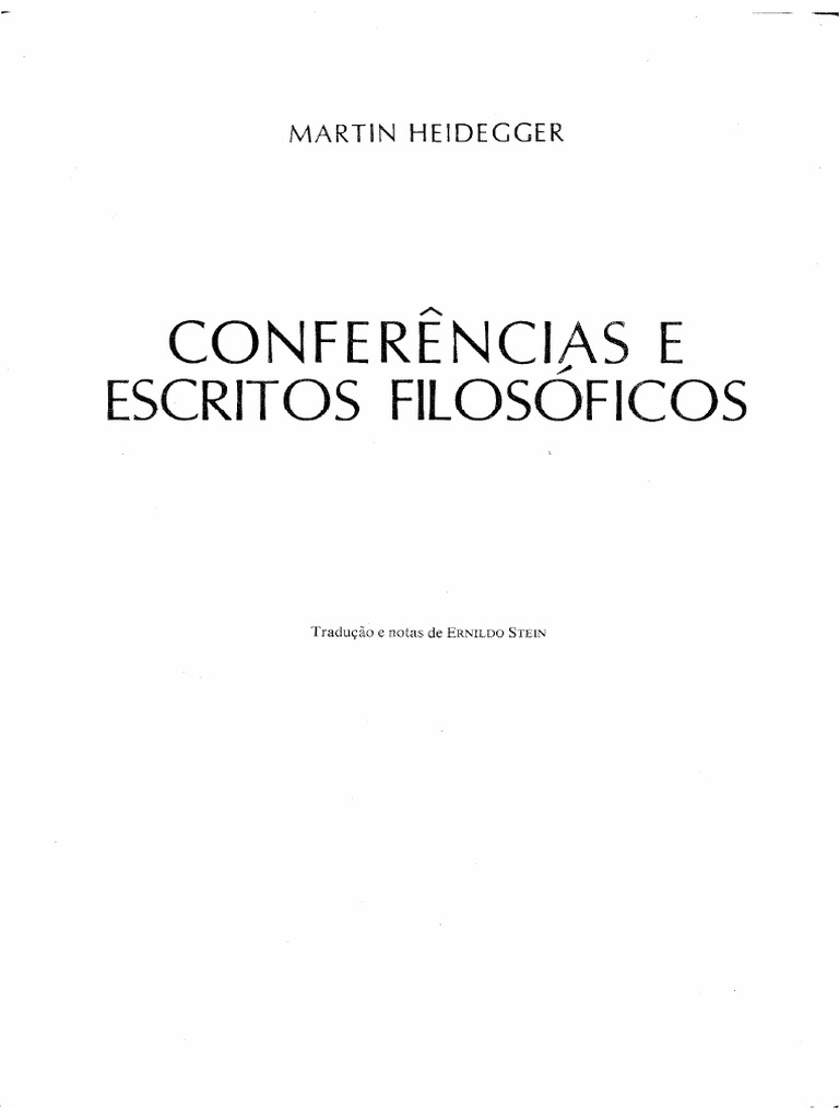 HEIDEGGER, M. Que é metafísica | PDF