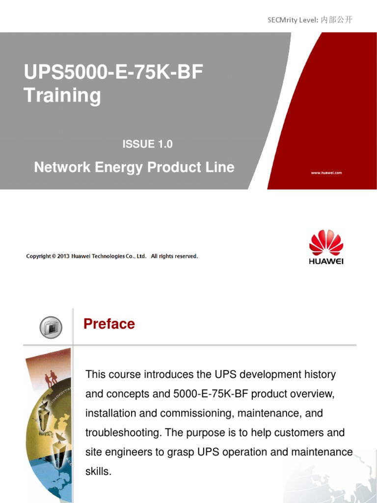 Huawei UPS Training Session, Available On Web Page | PDF | Mains ...