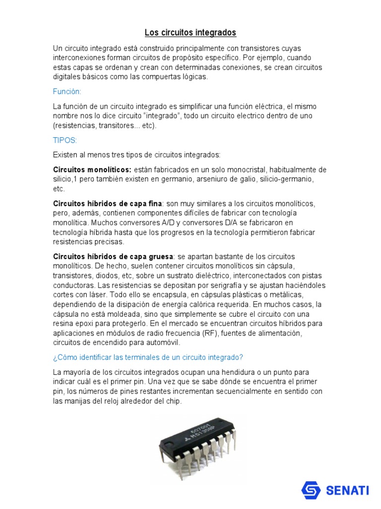 Los Circuitos Integrados | PDF | Circuito integrado | Transistor