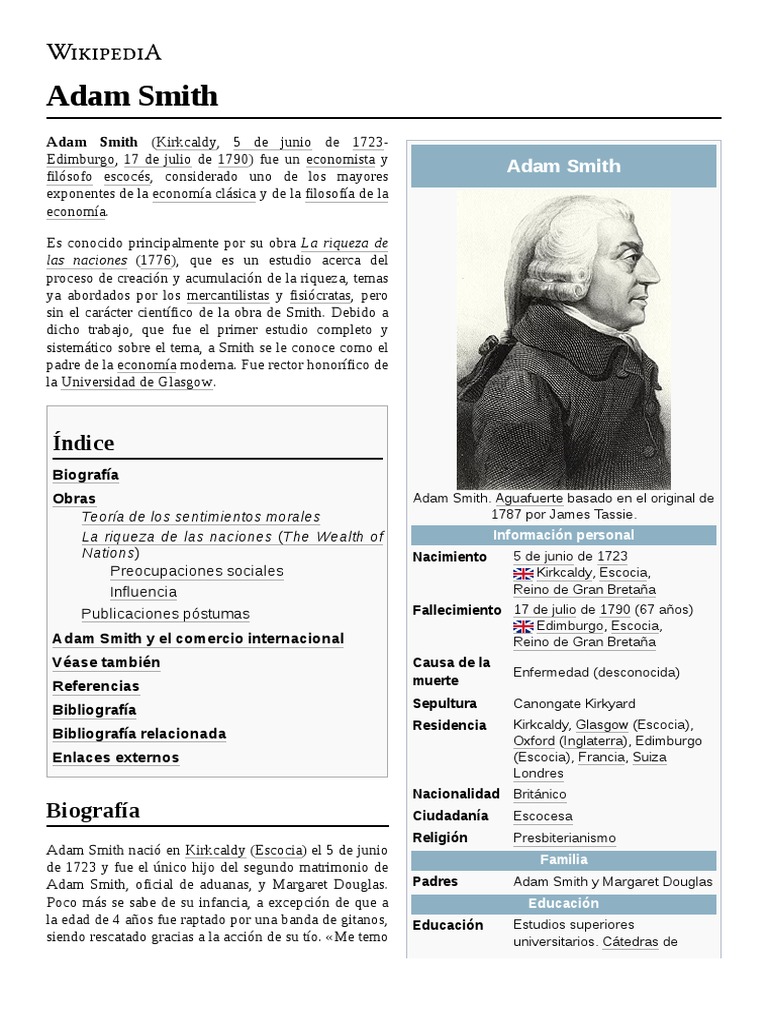 Adam Smith | PDF | Adam Smith | Economias