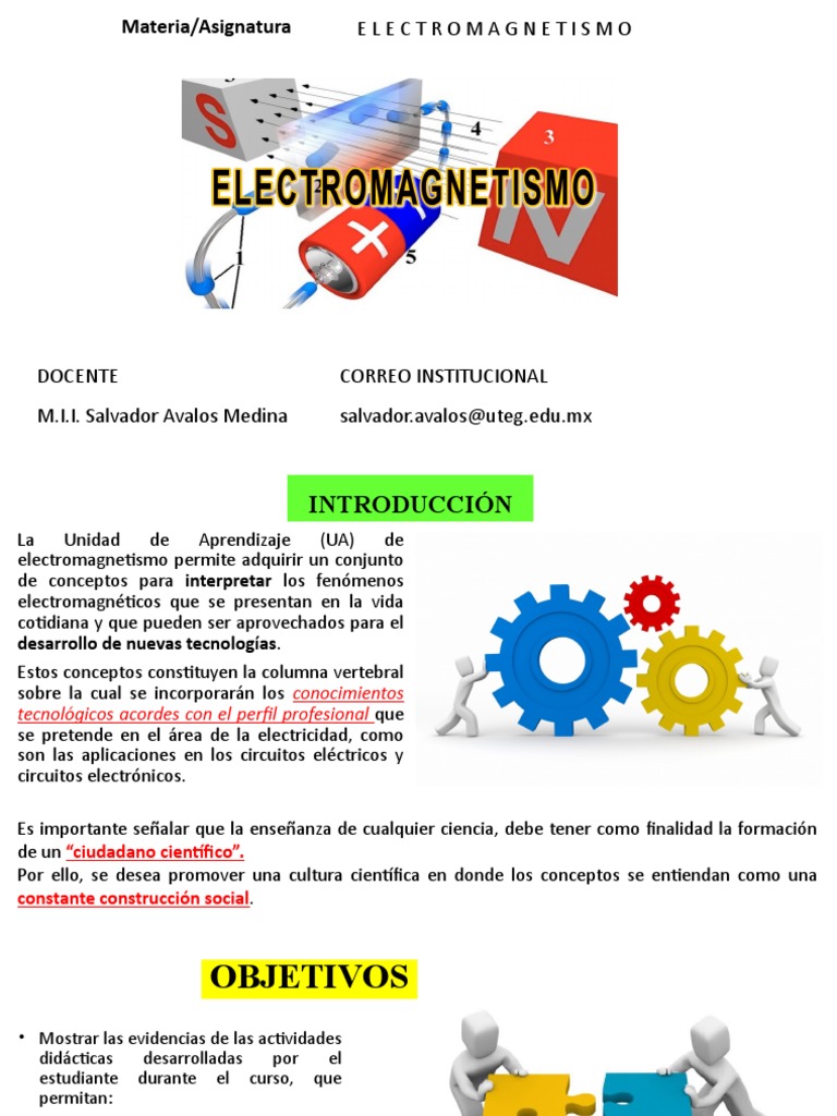 ELECTROMAGNETISMO Sesión 001 | PDF | Electromagnetismo | Electricidad