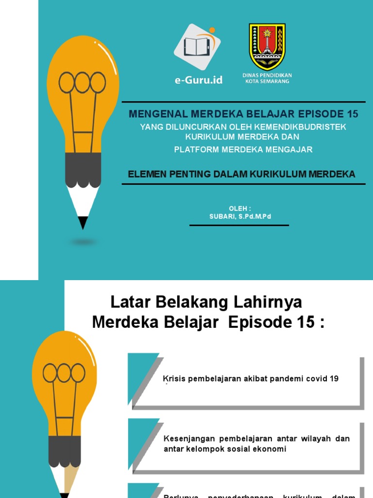 Materi 4 Elemen Penting Kurikulum Merdeka | PDF