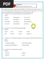 Palabras Terminadas en - Ción/ - Sión | PDF