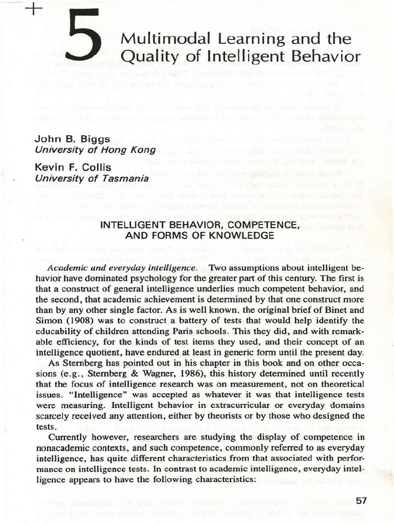 Biggs, J. y Collis, K. 1991 - Comp | PDF | Learning | Theory