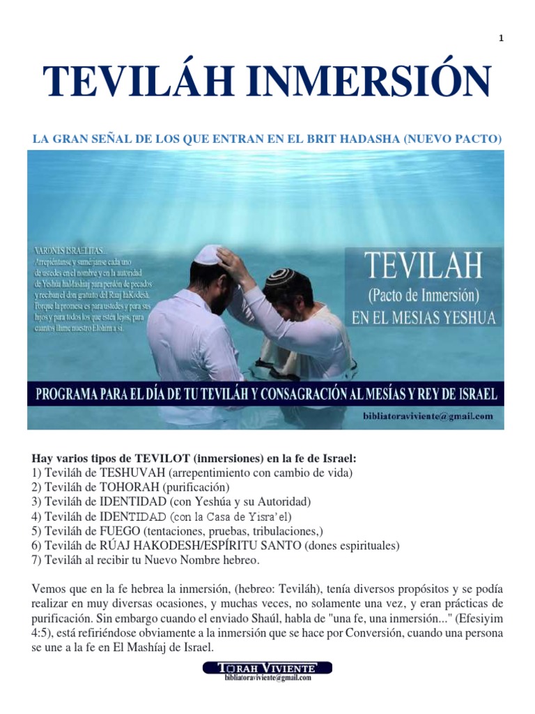 Tipos de Teviláh en la Fe Hebrea | PDF | Jesús | Mesías