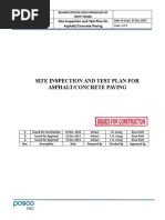 Roadworks Paving Inspection Checklist | PDF | Asphalt | Materials