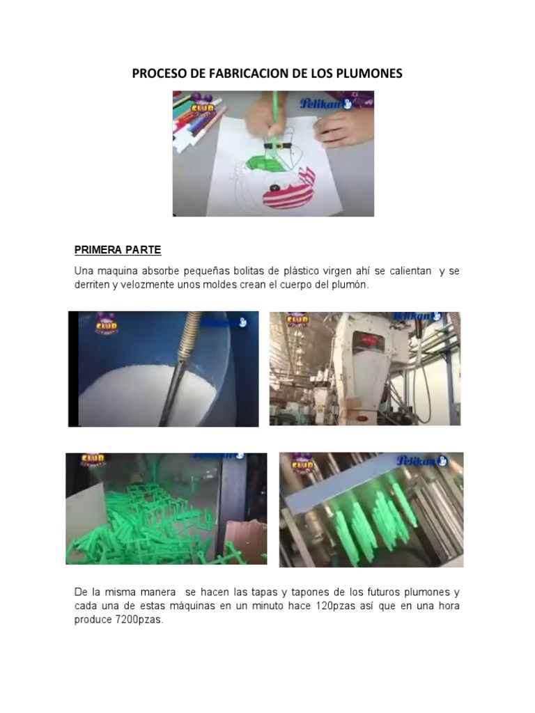 Proceso de Fabricacion de Los Plumones | PDF Proceso de Fabricacion de Los Plumones | PDF