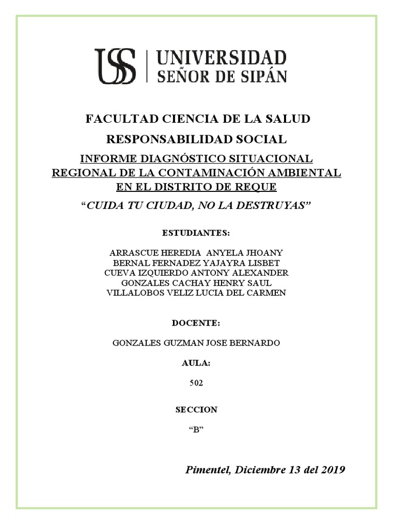 Responsabilidad Social Reque | PDF | Contaminación | Residuos