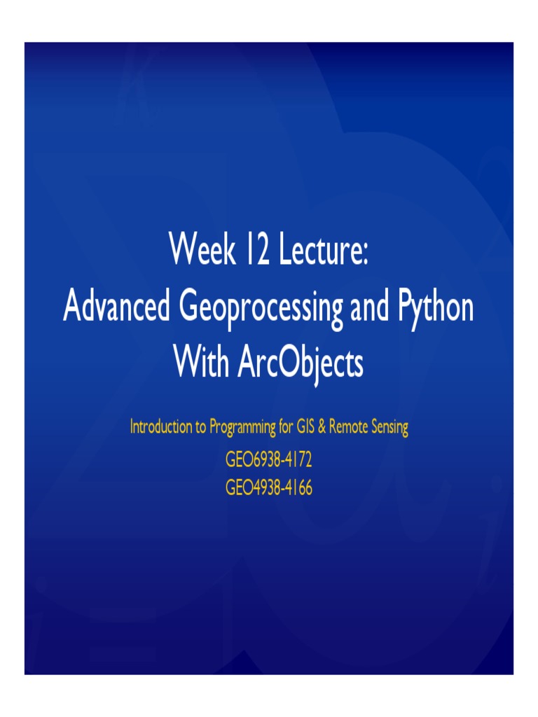 2008 04 01 Advanced Geoprocessing Python Pdf Color Geographic Information System