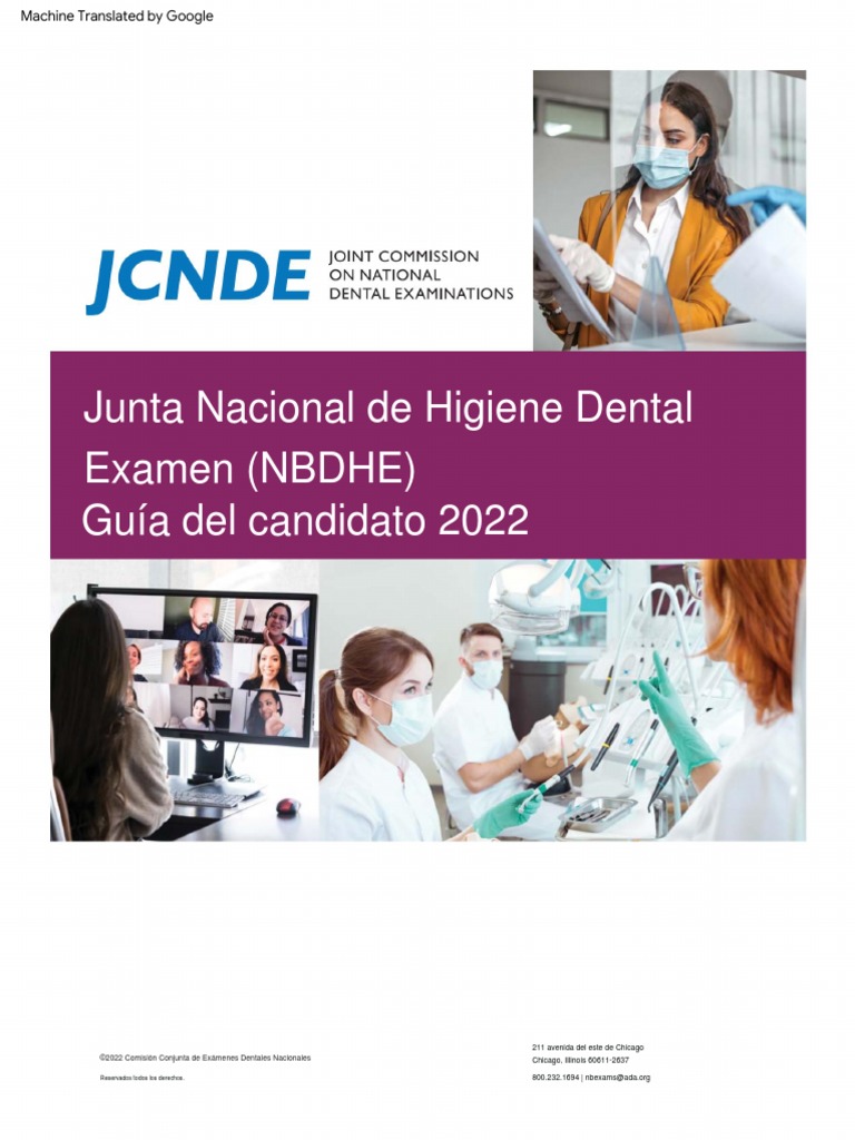 Nbdhe Examinee Guide | PDF