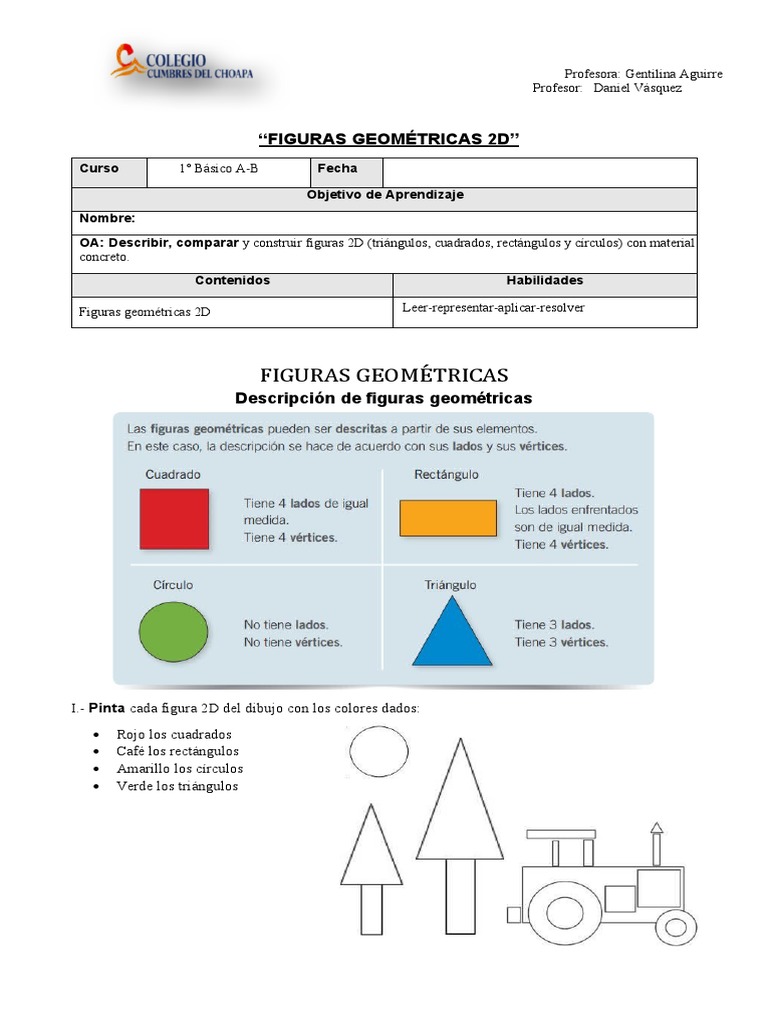 Guía - Fìguras 2D | PDF | Triángulo | Rectángulo
