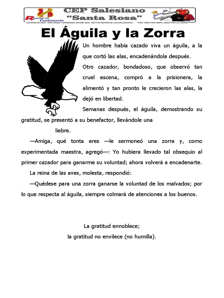 Ficha de El Aguila y La Zorra | PDF