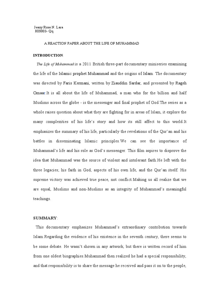 The Life of Muhammad - His003 (Lara) | PDF | Muhammad | Jihad