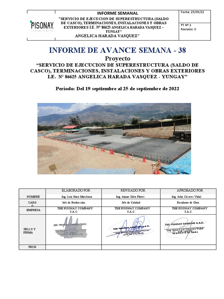 Informe de Avance Semana #38 | PDF