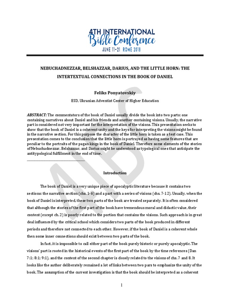 Felix Poniatowski - Nebuchadnezzar, Belshazzar, Darius, & The Little ...