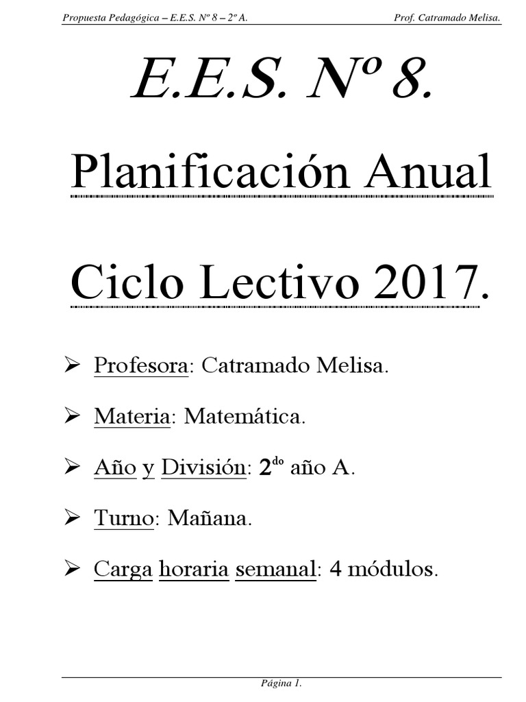 Modelo De Planificación Anual Pdf Método De Enseñanza Aprendizaje 9135
