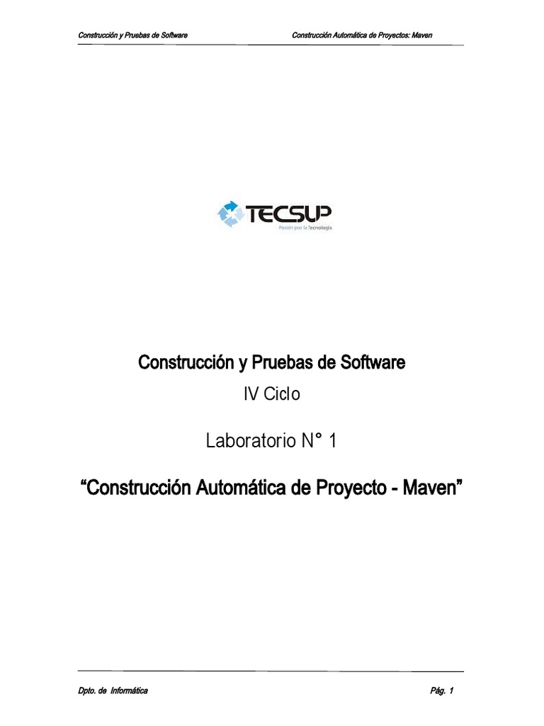 Lab01-Construcciòn Automatica de Proyectos - Maven | PDF | Java (lenguaje de programación ...