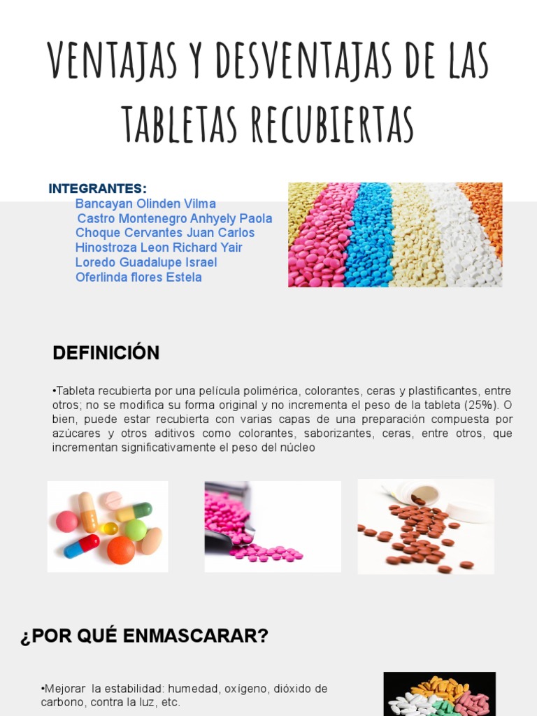 Ventajas y Desventajas de Las Tabletas Recubiertas | PDF | Tableta ...