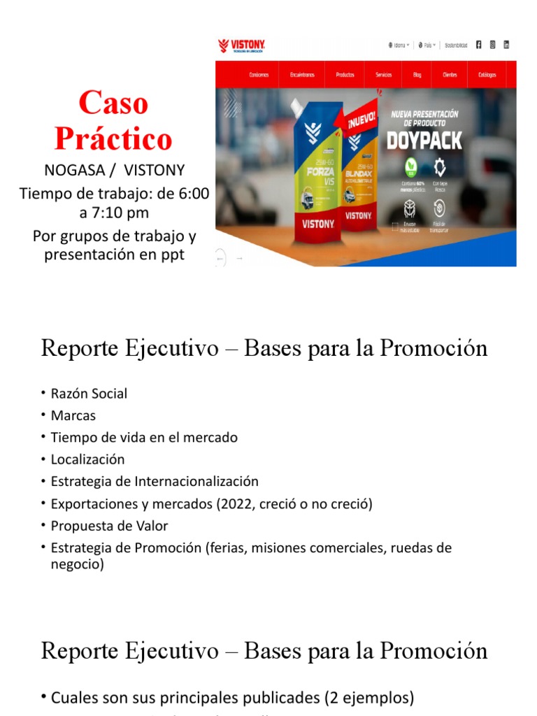 Caso Práctico - Nogasa Vistony | PDF